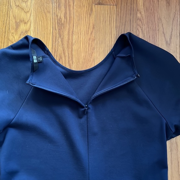 Uniqlo | Dresses | Uniqlo Navy Blue Drop Waist Dresssize M | Poshmark